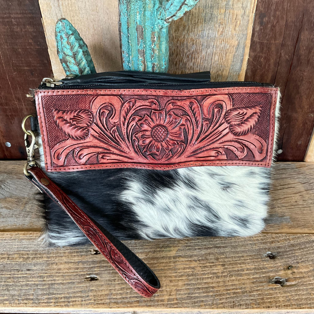 Western Tooled Leather Wristlet – Rustik-D